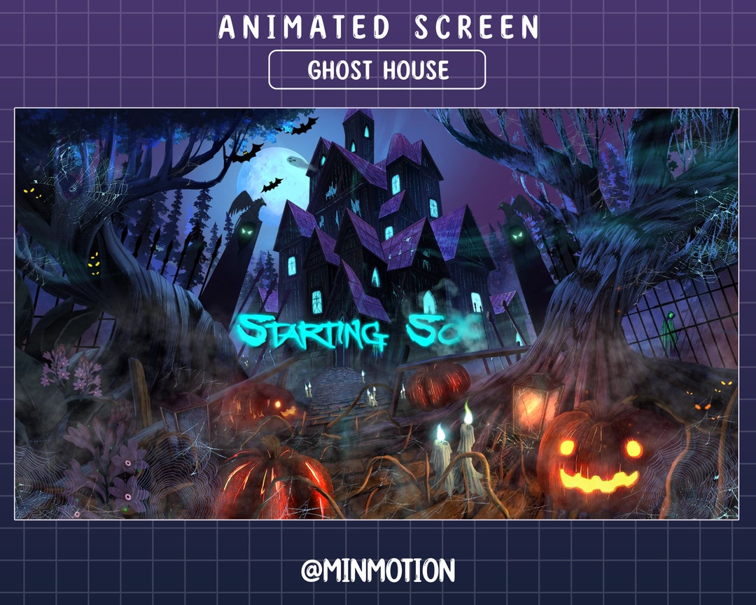 Animated Ghost House Twitch Stream Screen / Spooky House in the Woods ...