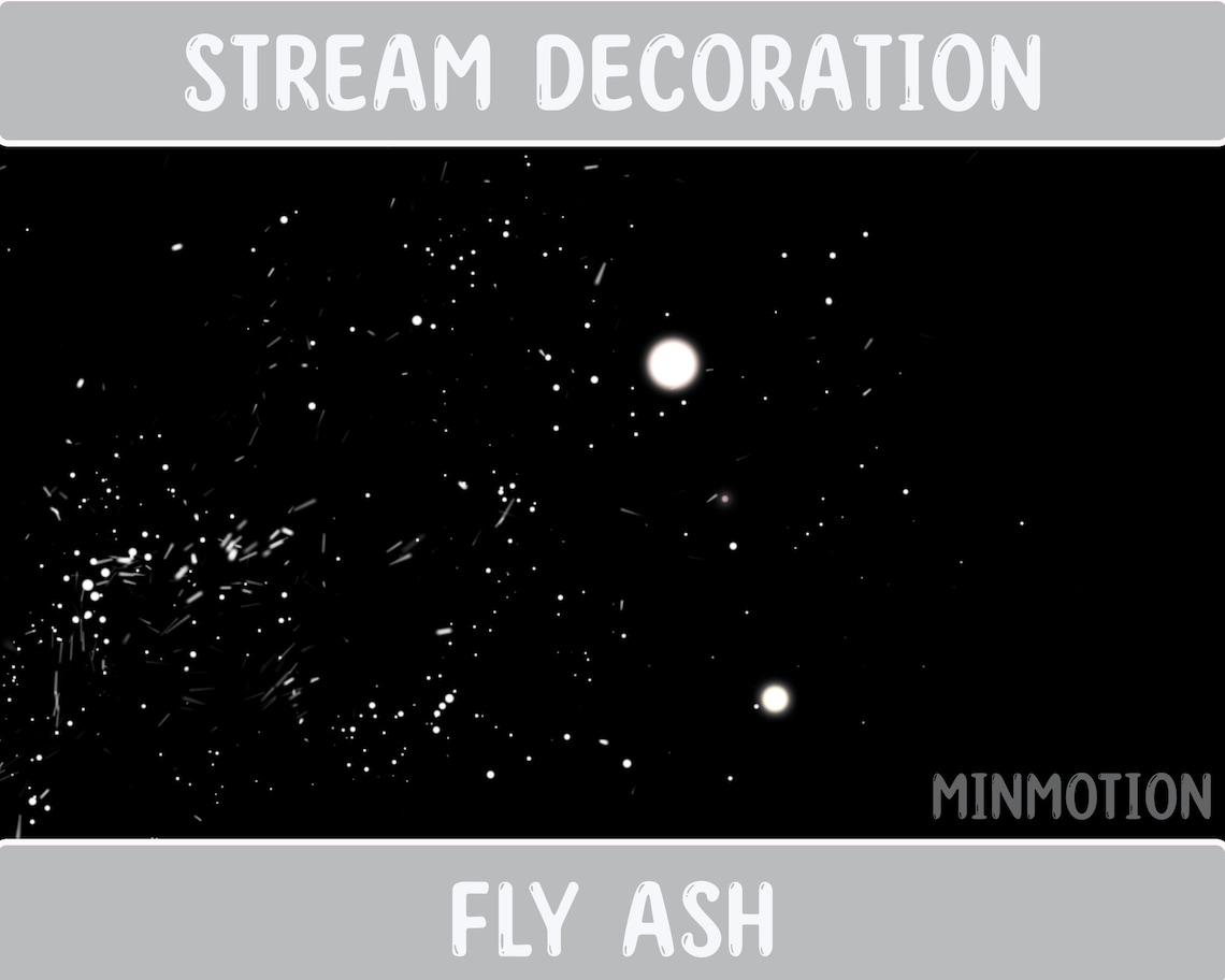 Flying Ash Twitch Overlay / White Ash Dust Backgroud / Glowing - Etsy