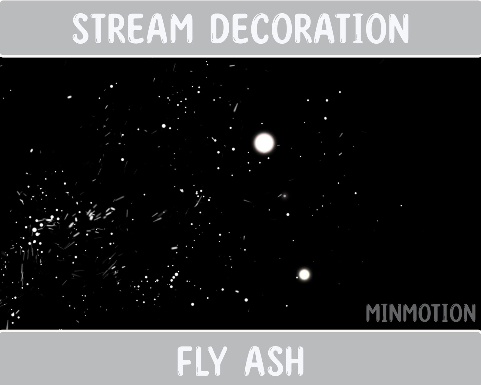 Flying Ash Twitch Overlay / White Ash Dust Backgroud / Glowing ...