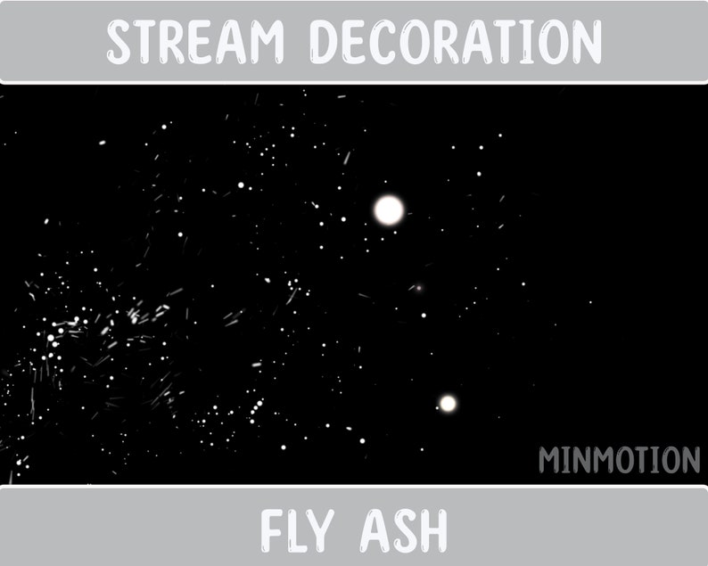 Flying Ash Twitch Overlay / White Ash Dust Backgroud / Glowing - Etsy