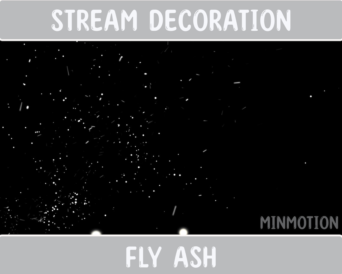 Flying Ash Twitch Overlay / White Ash Dust Backgroud / Glowing - Etsy Israel
