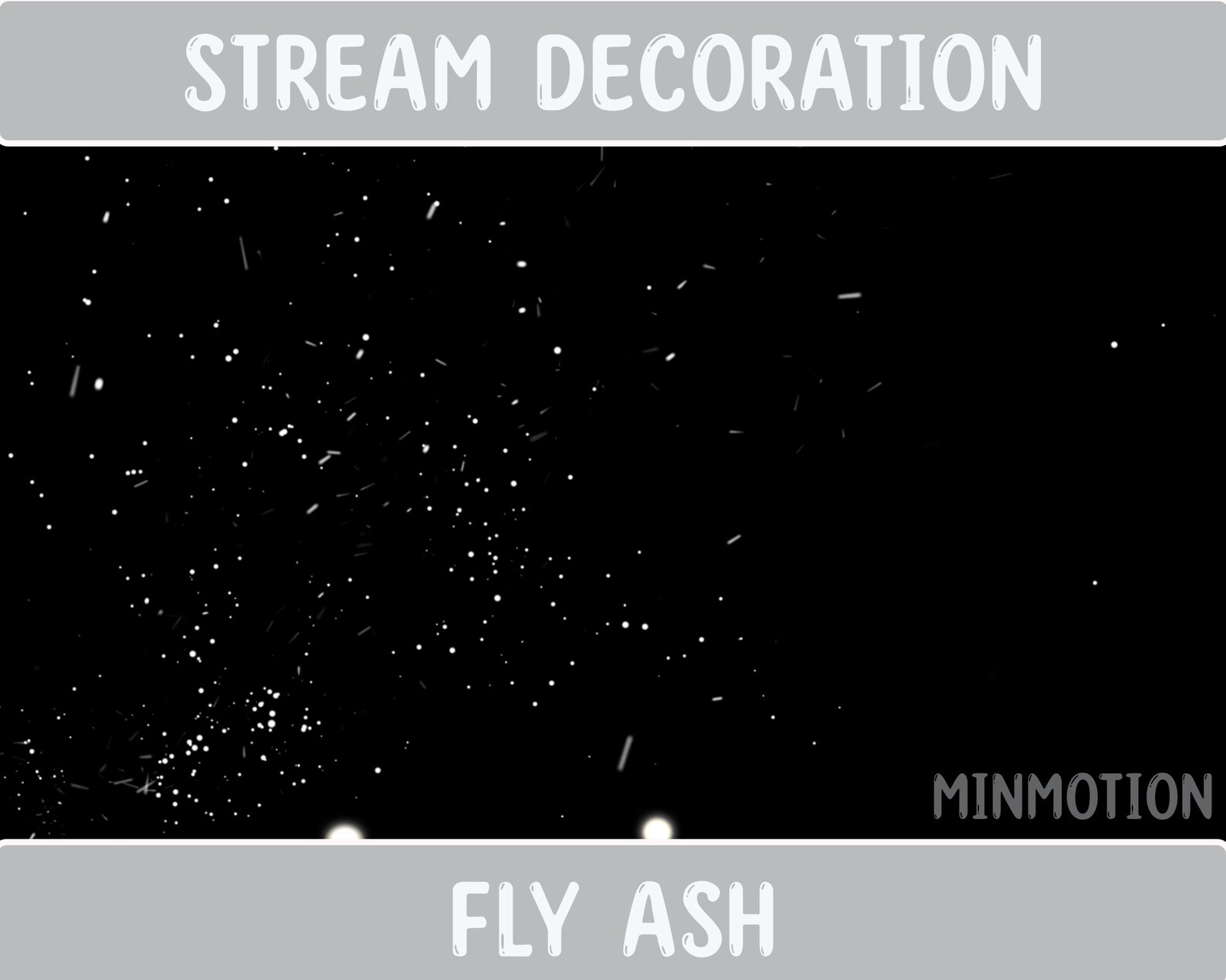 Flying Ash Twitch Overlay / White Ash Dust Backgroud / Glowing ...