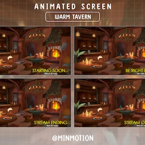 Animated Warm Tavern Twitch Stream Full Package / Medieval Fantasy ...