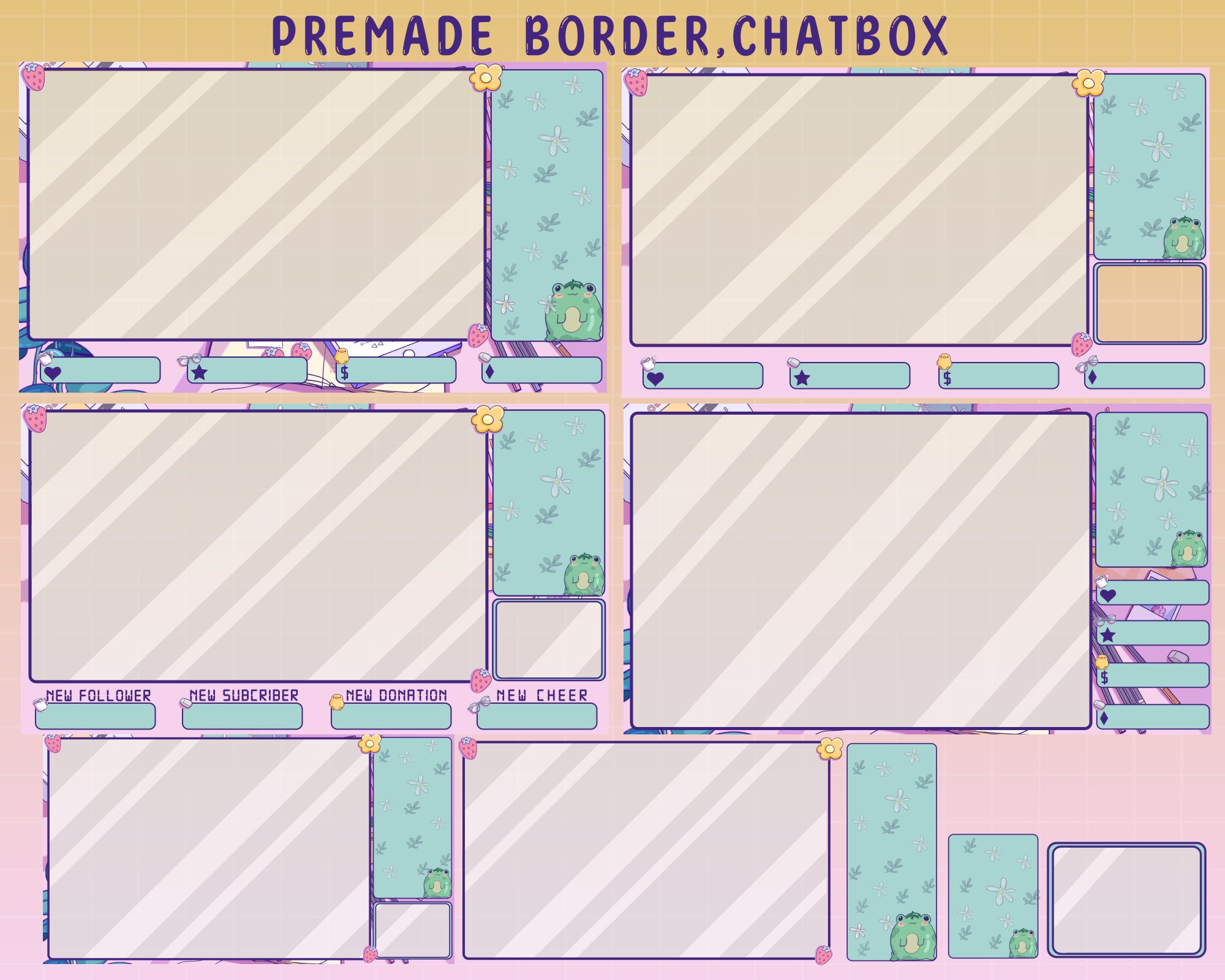 FULL ANIMATED Retro Lofi Desk Twitch Stream Package Overlay / - Etsy