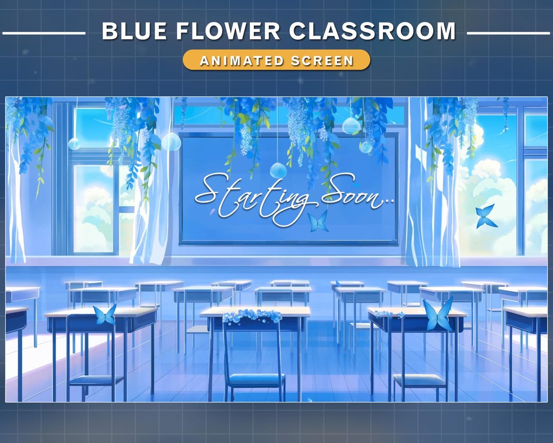 Animated Classroom Twitch Stream Screen / Lofi Study Overlay/ Starting ...