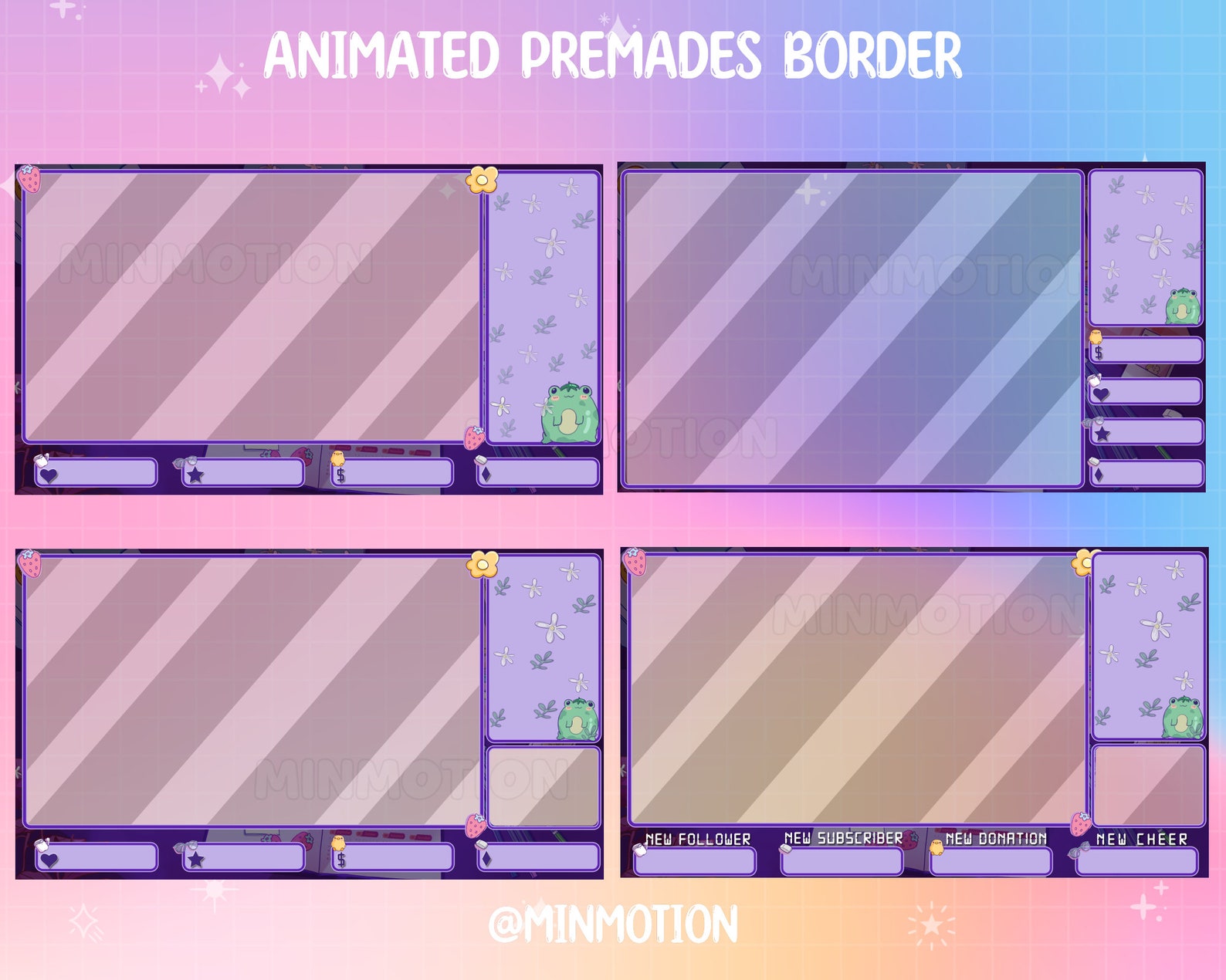 FULL ANIMATED Retro Lofi Ngiht Desk Twitch Stream Package Overlay ...