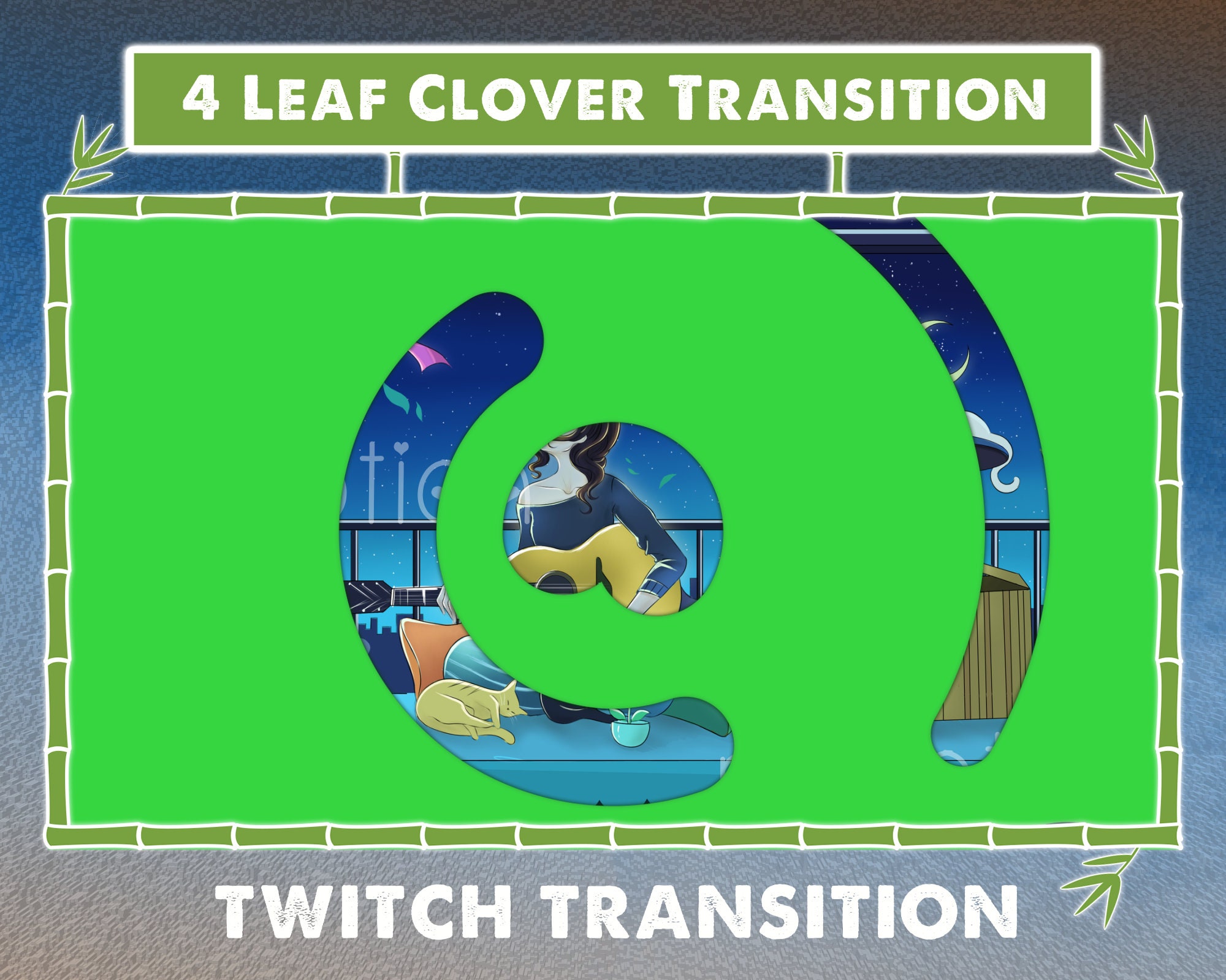 4 Leaf Clover Twitch Stream Transition / Lucky Clover / - Etsy