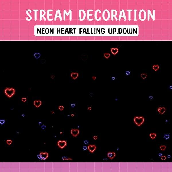 Neon Light Heart Background Animated - Etsy