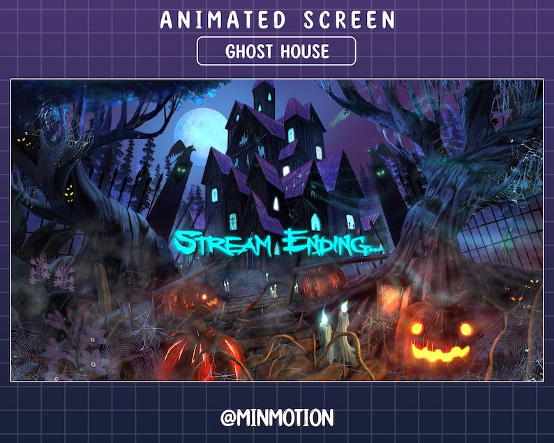 Animated Ghost House Twitch Stream Screen / Spooky House in - Etsy