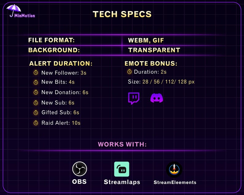 Unique Animated Cute Nine-tailed Fox Twitch Alerts Pack, Kitsune Stream ...
