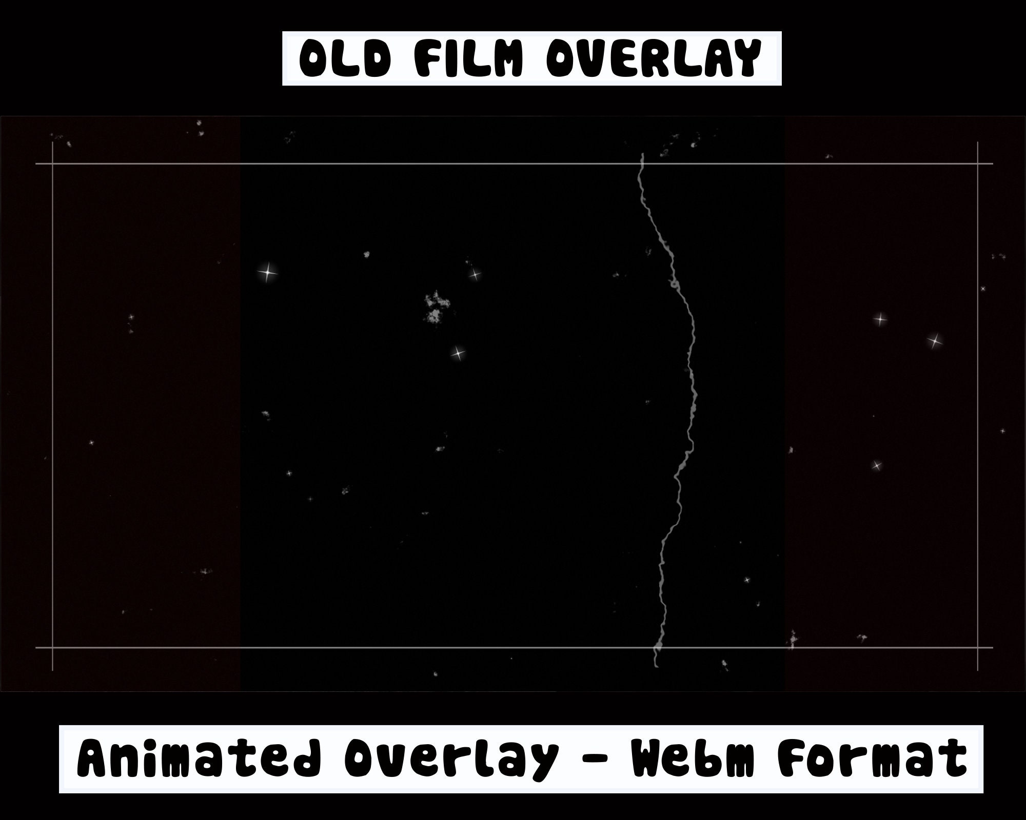 Animated Twitch Overlay / Stream Decoration / Old Film Effects / Dust ...