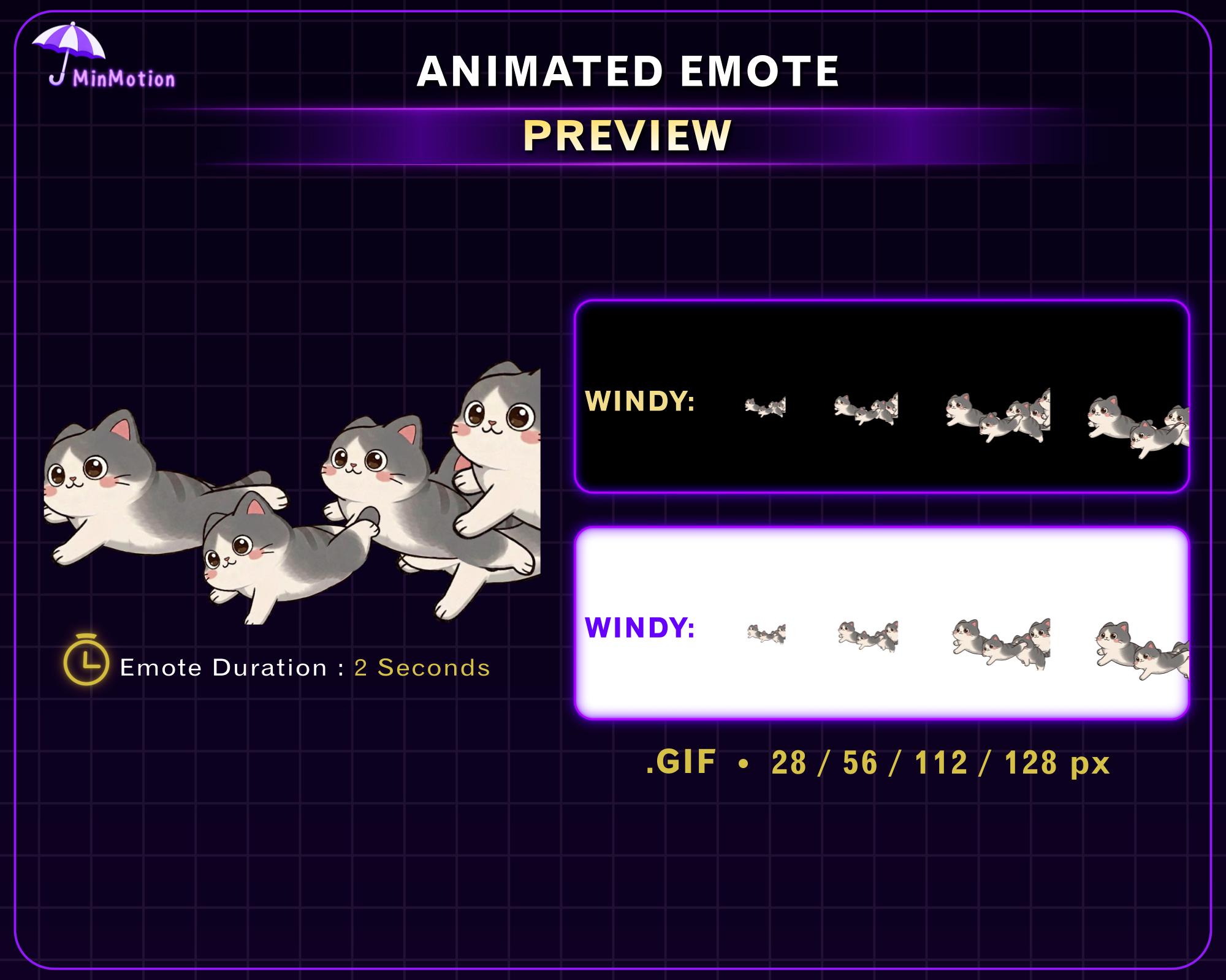 Chibi Cats Twitch Raid Alert, Cute Cat Twitch Emote, Funny Twitch Alert ...