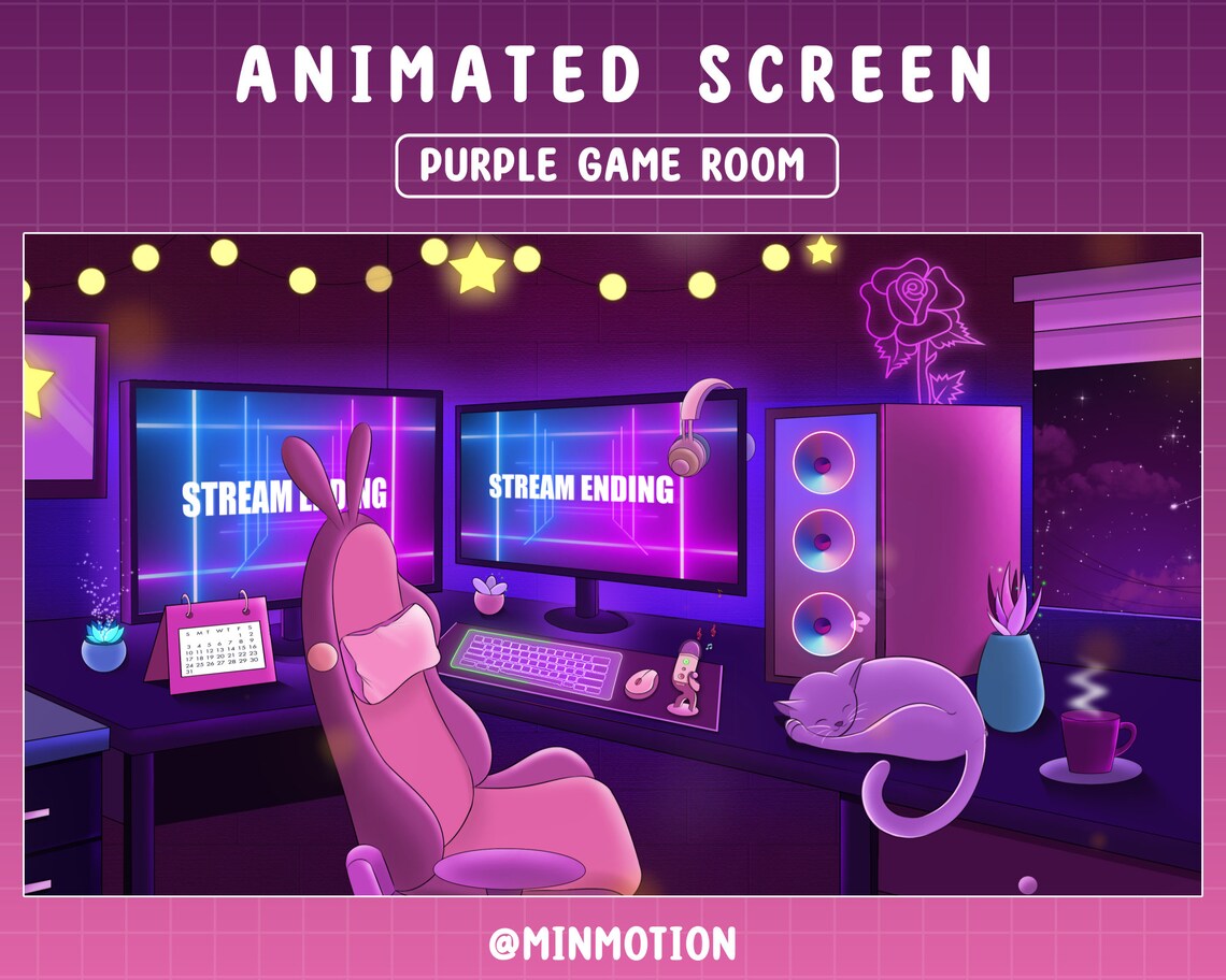 Animated Twitch Stream Package / Cozy Gaming Room / Lo-fi - Etsy