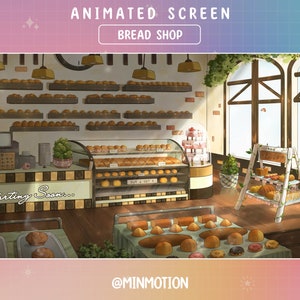Animated Bakery Shop Twitch Stream Screen / Bread Shop Twitch Overlay ...