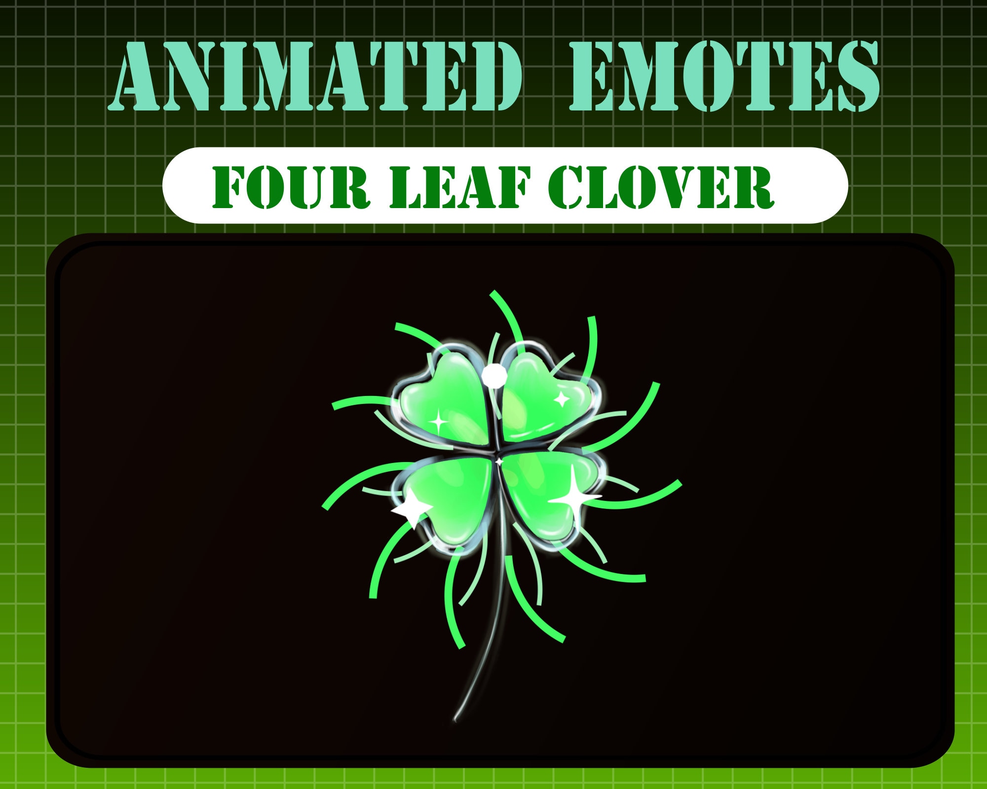 4 Leaf Clover Animated Emotes / Animated Twitch Emotes ST - Etsy Canada