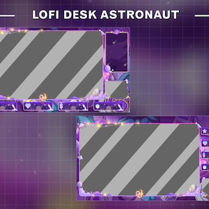 Animated Lofi Desk Full Package/ Astronaut Theme Twitch Overlay ...