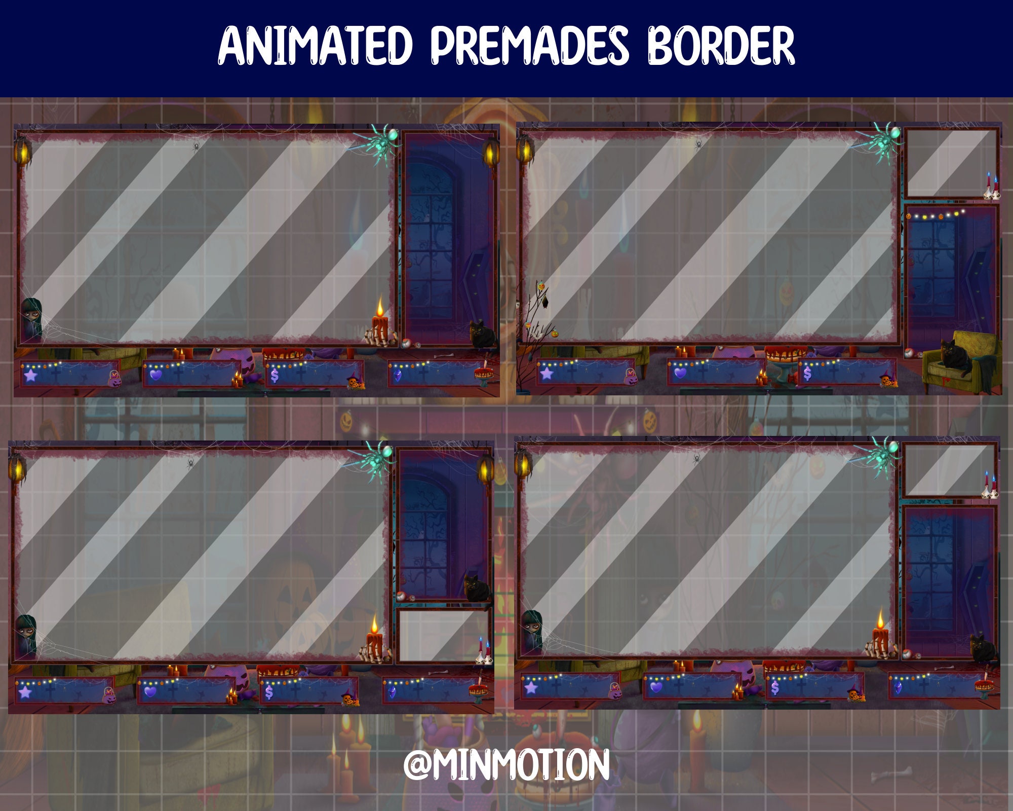Animated Spooky Room Twitch Stream Full Package / Cozy - Etsy