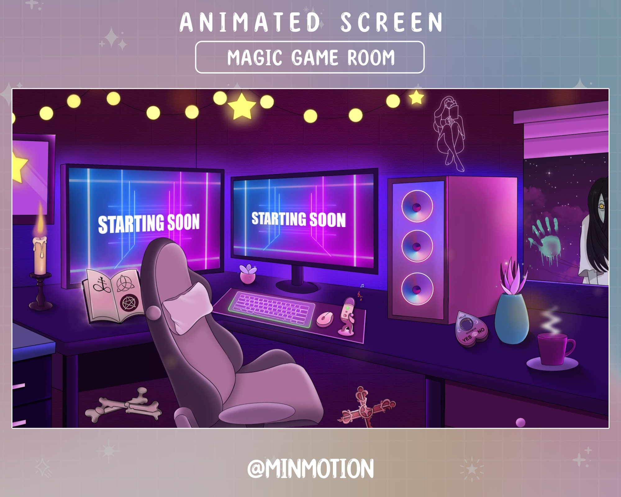 5x Animated Stream Screens Magic Gaming / Lo-fi Aesthetic - Etsy