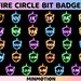 Fire Circle Bit Badges/ Complete Twitch Bit Badges Set/ Twitch - Etsy