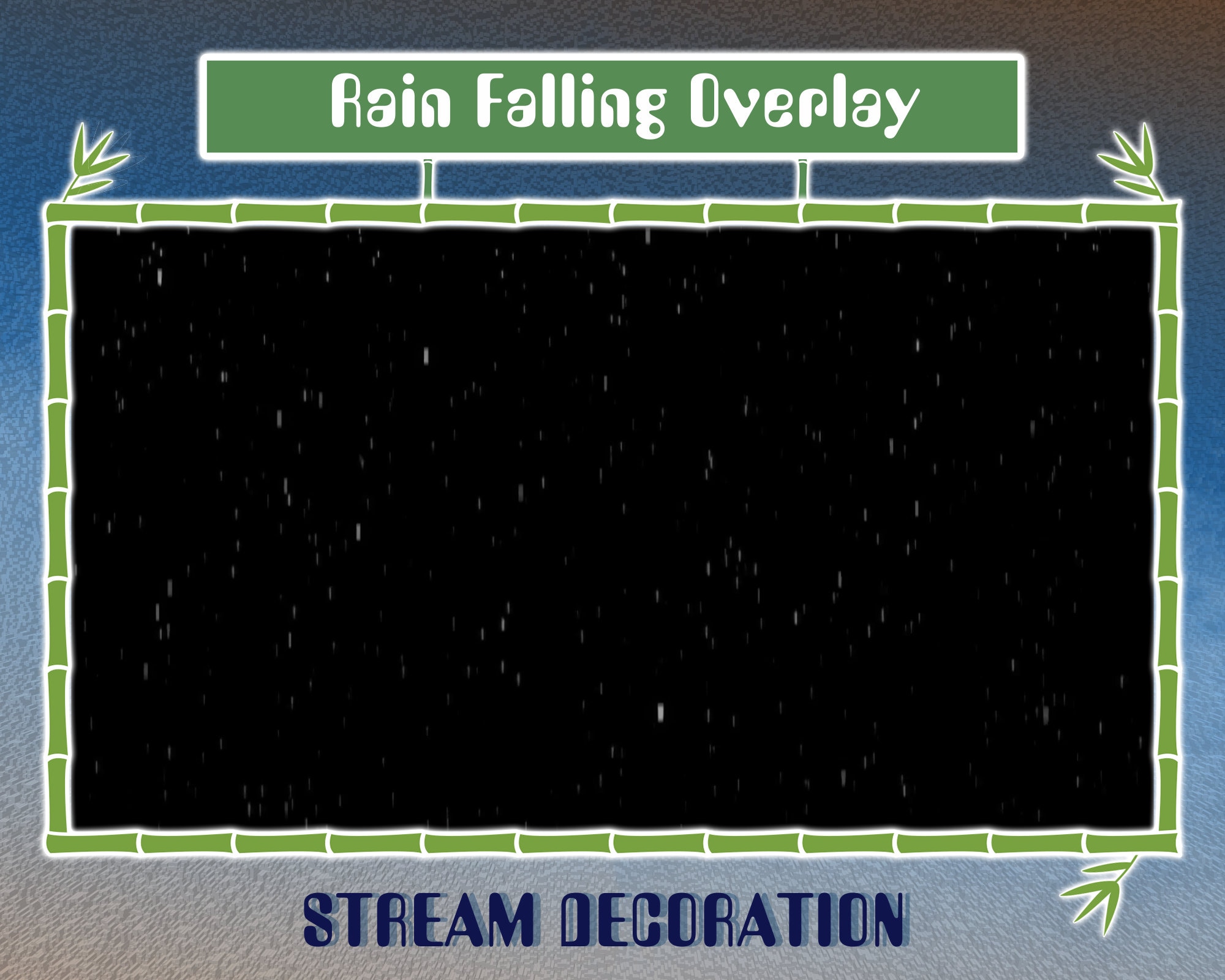 Rain Falling Overlay / Realistic Rain Twitch Stream / Rain Showers ...
