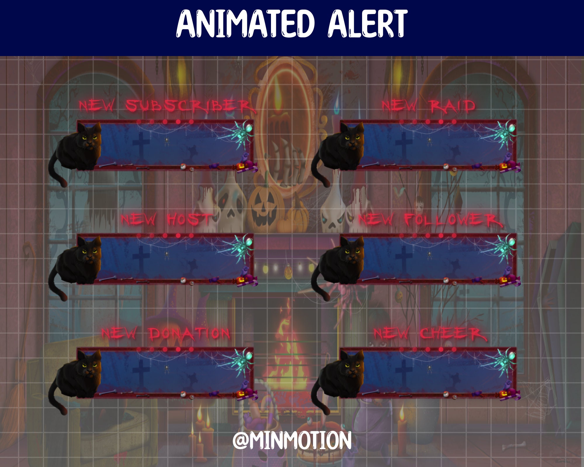 Animated Spooky Room Twitch Stream Full Package / Cozy - Etsy