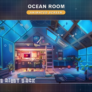 Animated Ocean Room Screen Twitch Overlay/ Sea Ocean Theme/ Colorful ...
