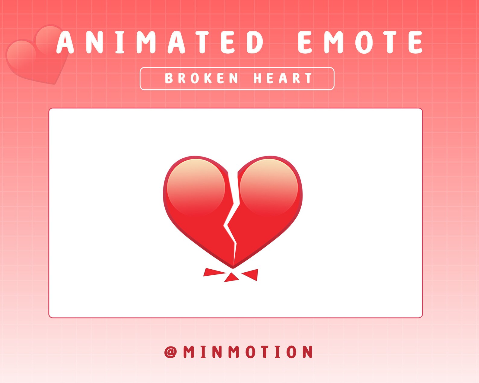 Animated Emote Broken Heart / Falling in Love Emote / Red Emote ...
