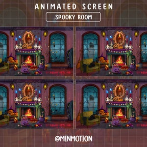 Animated Spooky Room Twitch Stream Screen / Cozy Halloween Party ...
