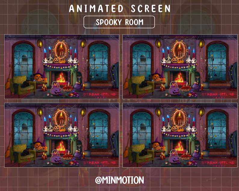Animated Spooky Room Twitch Stream Screen / Cozy Halloween - Etsy