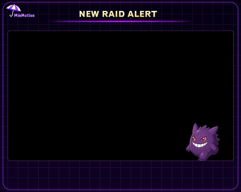 Animated Cute Gengar Running Twitch Raid Alert, Funny Gengar Stream ...