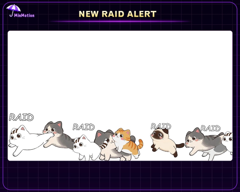 Chibi Cats Twitch Raid Alert, Cute Cat Twitch Emote, Funny Twitch Alert ...