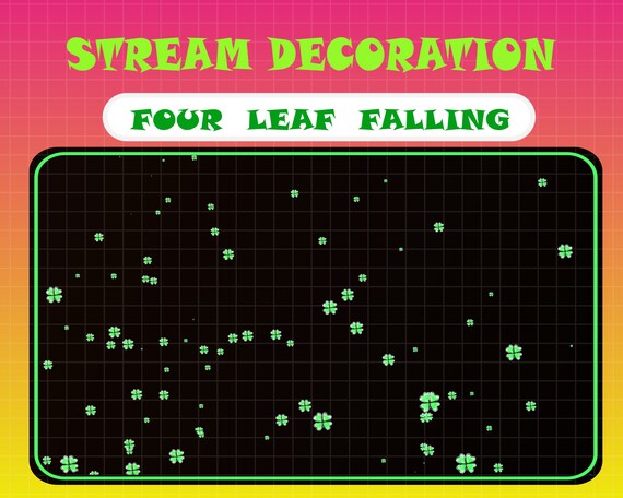 4 Leaf Clover Falling Overlay / Animated 4 Leaf Clover Twitch | Etsy