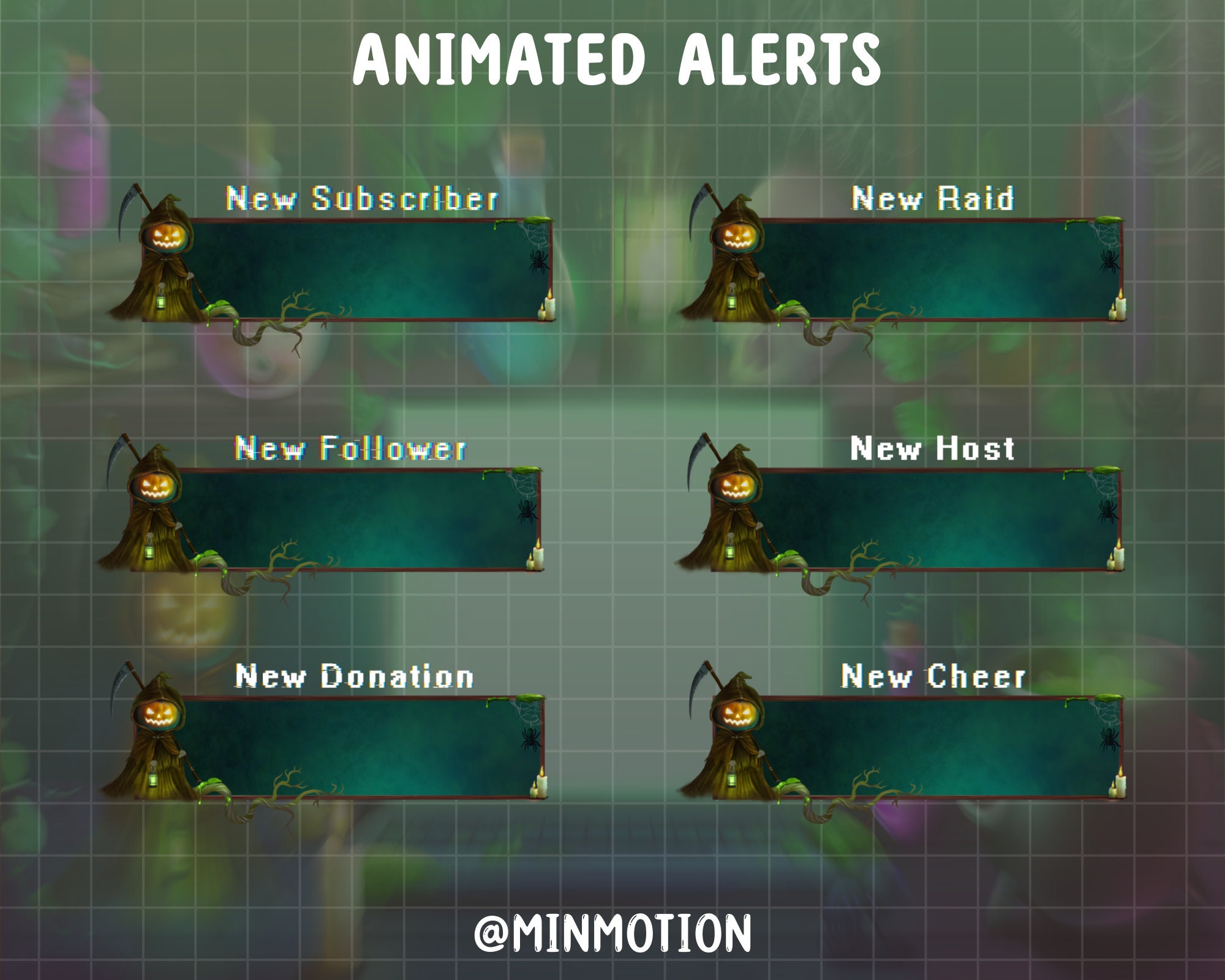 Animated Witchy Gameroom Full Package / Cute Witchcraft Scenes / Death ...