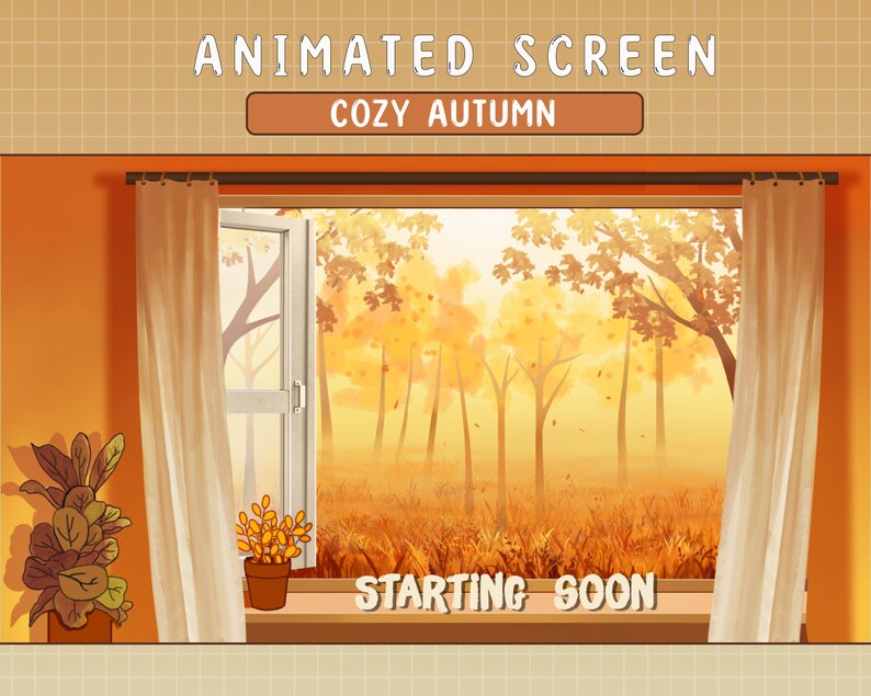 FULL ANIMATED Twitch Stream Package / Autumn Cozy Falls Season - Etsy