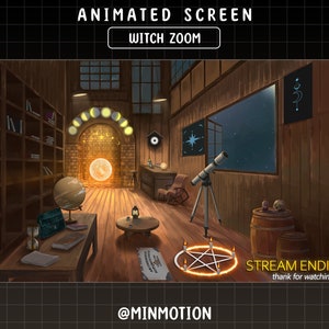Animated Witchy Room Aesthetic Twitch Screen / Goth Room / Astrology ...