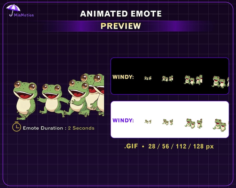 Animated Frog Running Twitch Raid Alert, Cute Frog Raid Animation With ...