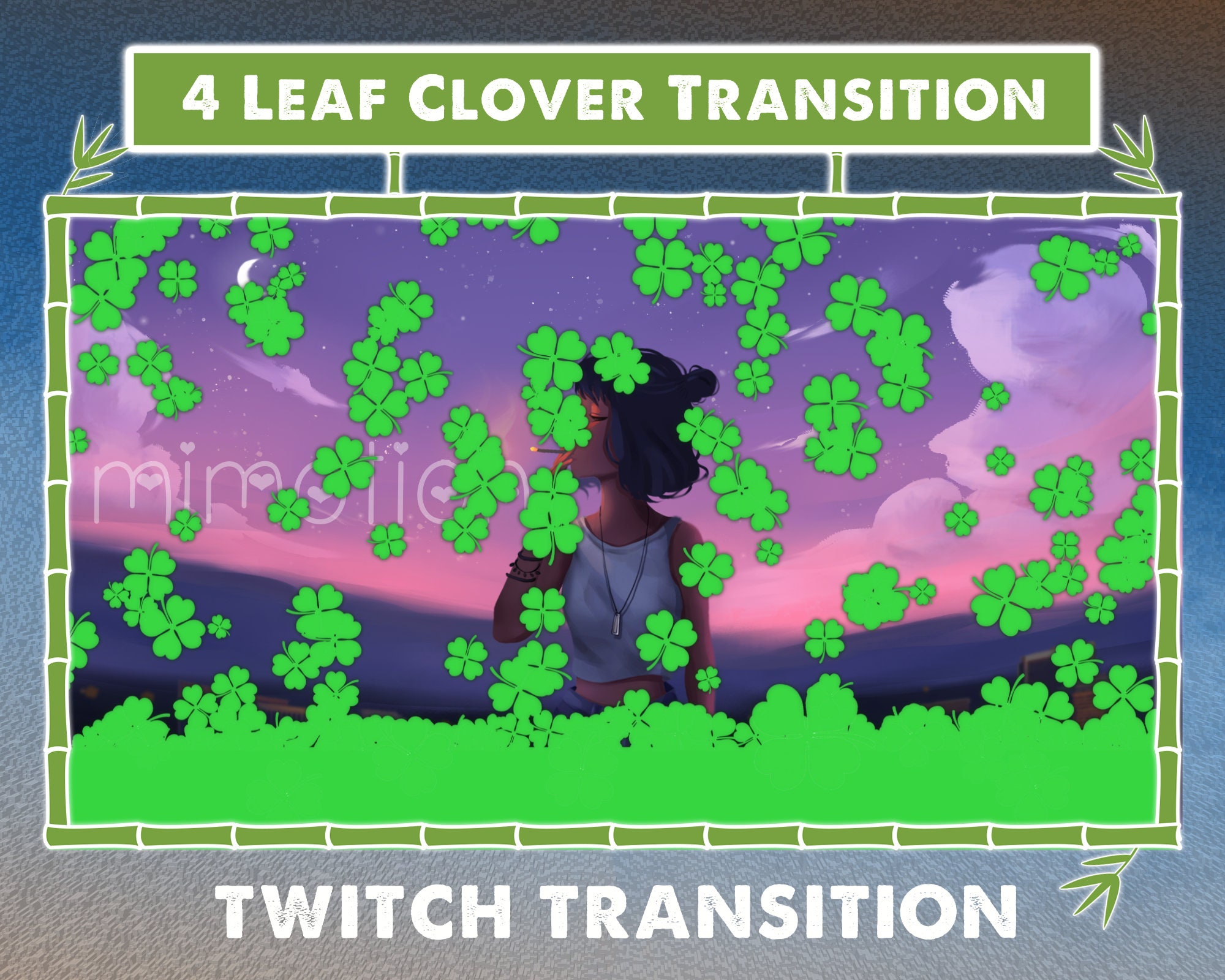 4 Leaf Clover Twitch Stream Transition / Lucky Clover / - Etsy