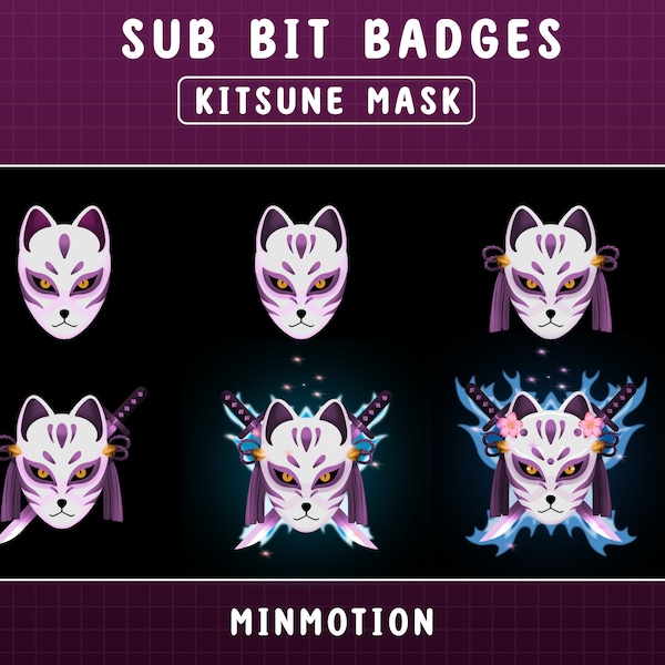 Purple Kitsune Twitch Overlay - Etsy