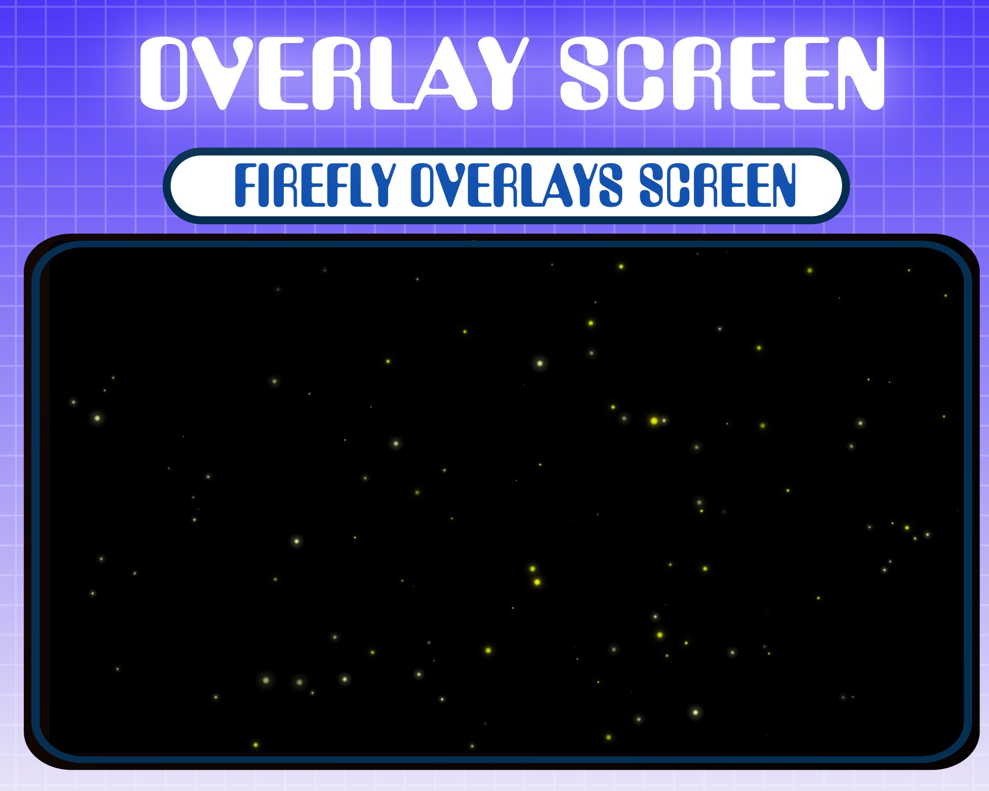 Firefly Overlays Screen / Gold Fireflies Twitch Overlays - Etsy