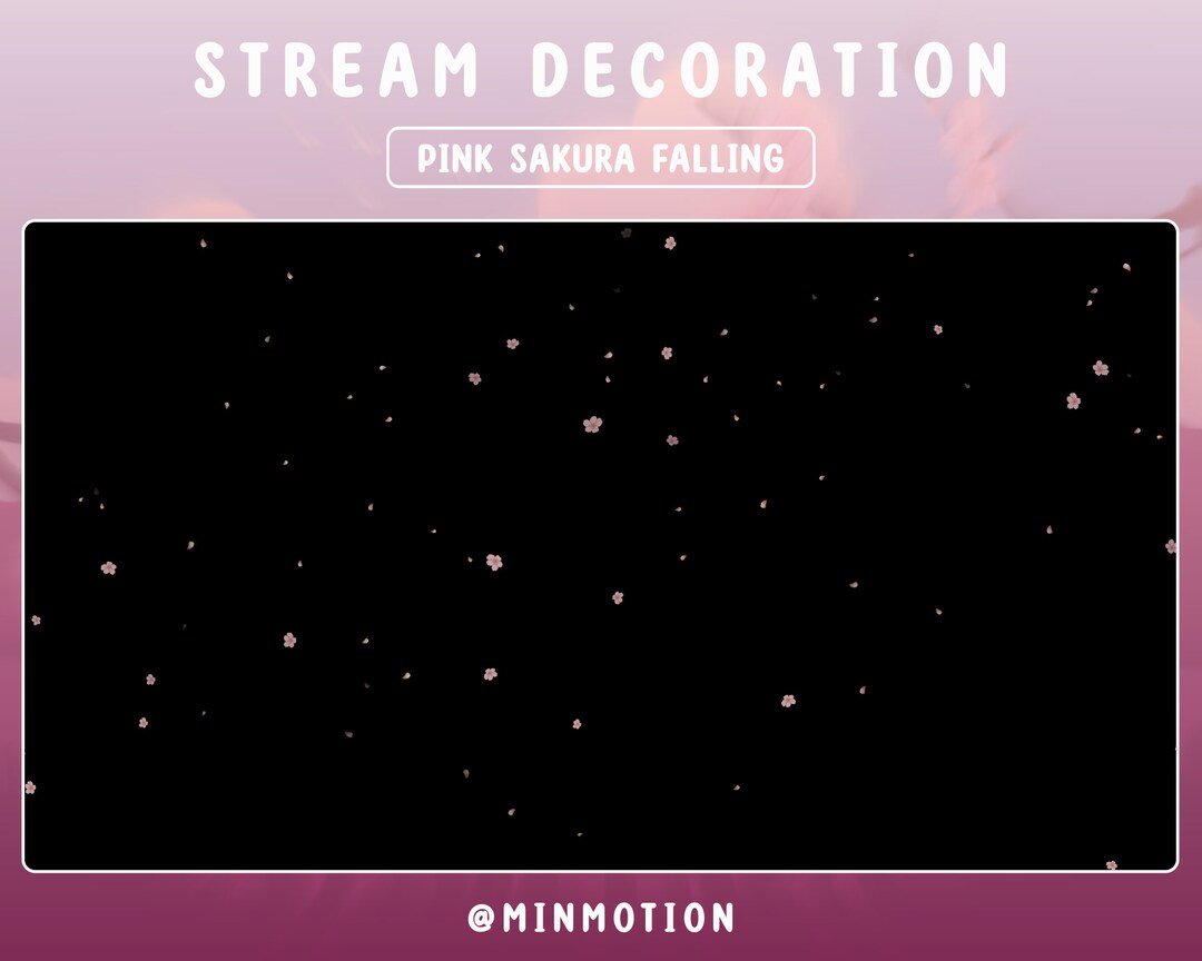 Animated Pink Sakura Falling Down Stream Decoration / Magical Sakura ...