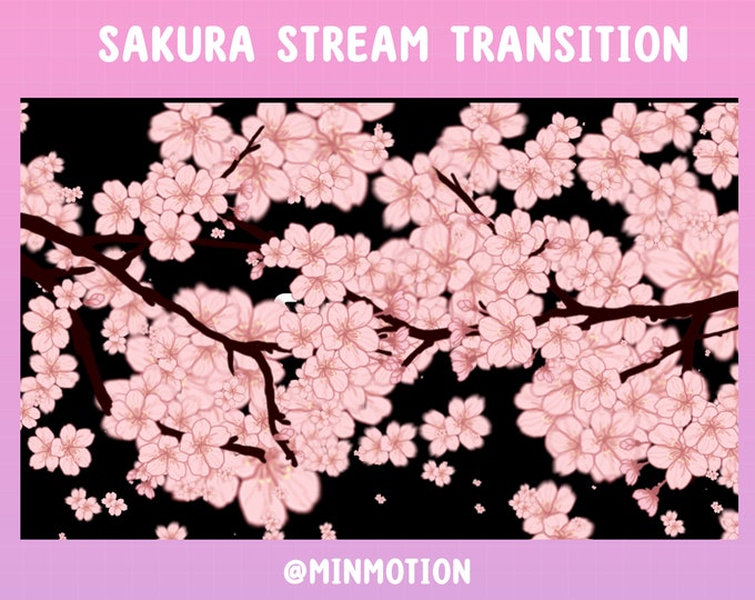 Sakura Flower Animated Twitch Scene Stinger Transition - Kawaii Pink ...