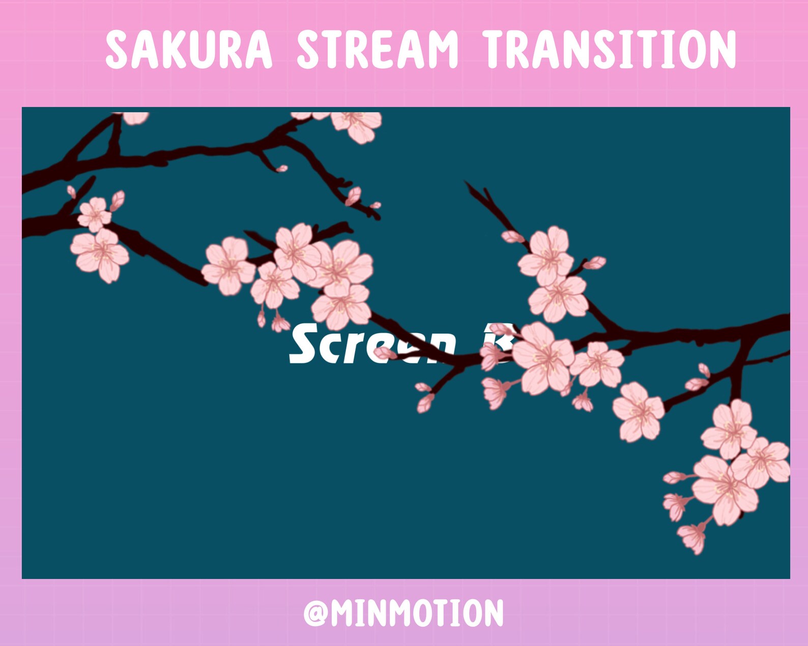 Animated Sakura Stream Transition / Kawaii Pink Cherry Blossom - Etsy