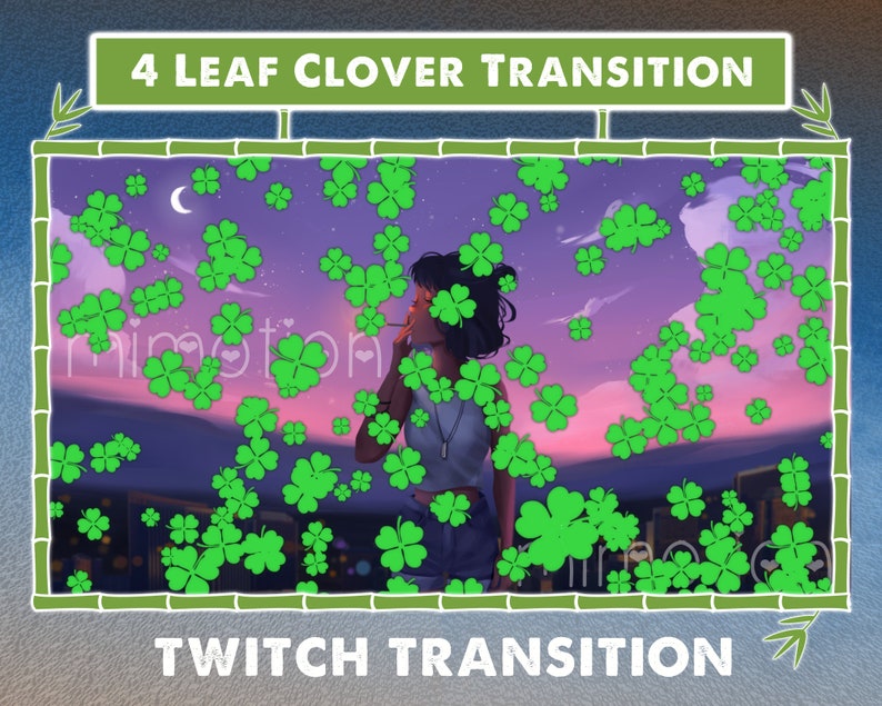 4 Leaf Clover Twitch Stream Transition / Lucky Clover / | Etsy