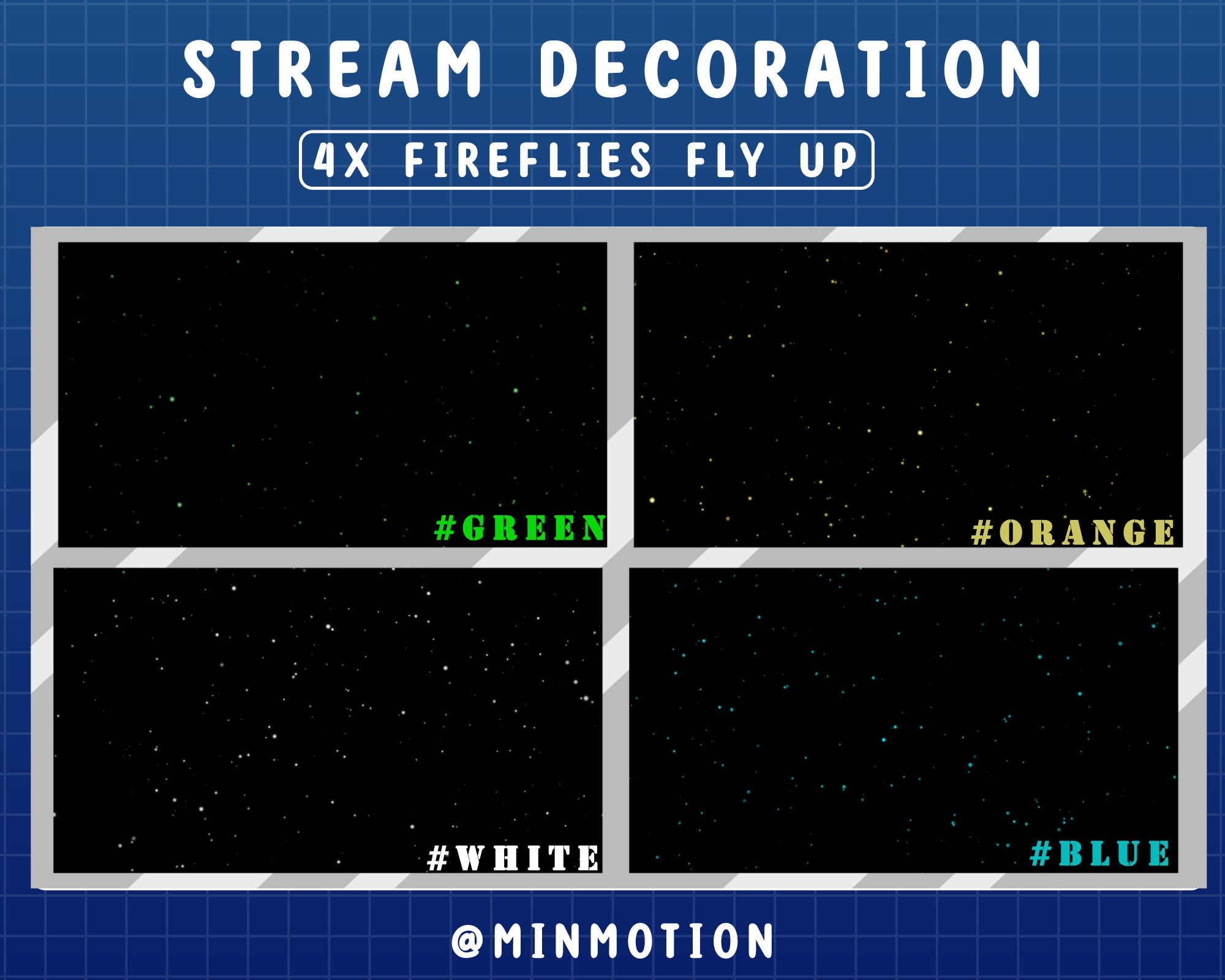 4x Firefly Overlay Animated / Glow Dots Field Overlay / Cute - Etsy