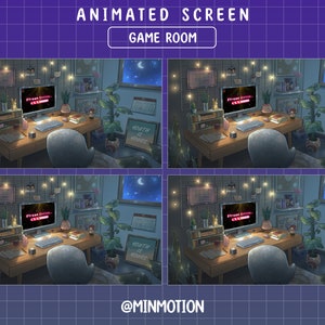Animated Lofi Gaming Room Twitch Stream Full Package / Lofi Aesthetic ...