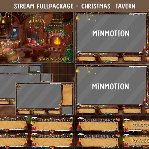 Animated Christmas Tavern Twitch Stream Full Package / Medieval Tavern ...