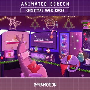 5x Twitch Animated Cozy Christmas Gaming Room Stream Screens / Lo-fi ...
