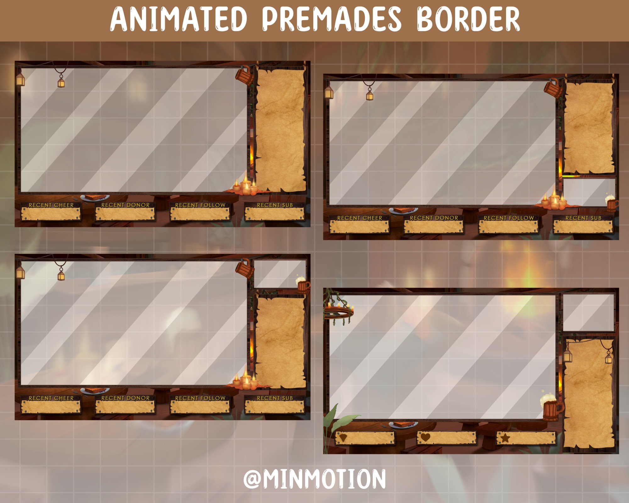 Animated Warm Tavern Twitch Stream Full Package / Medieval Fantasy ...