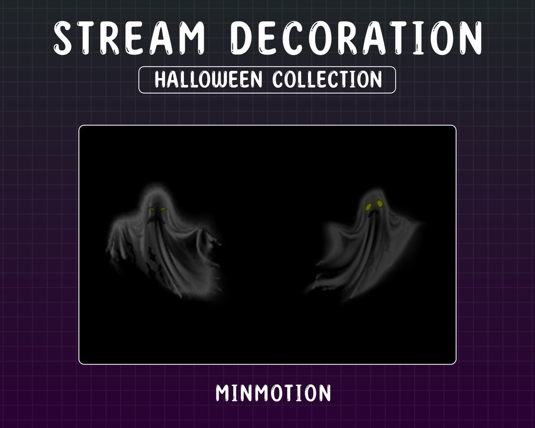 2x Animated Stream Decoration Ghost Twitch / Cute Witchcraft / Kawaii ...