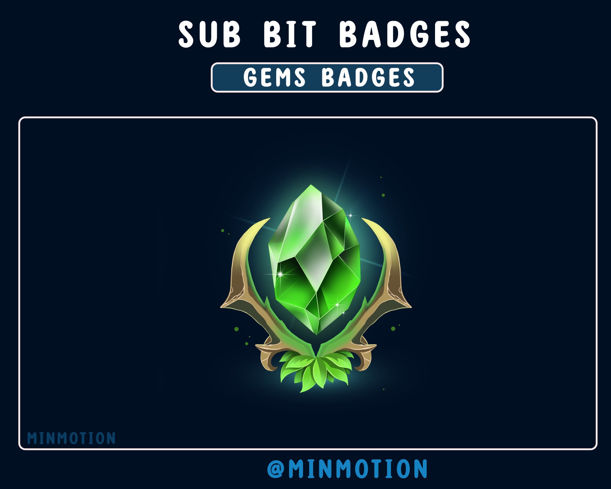 Crystal Gem Stones Twitch Sub Badges / Crystal / Diamond / Pulse Gem ...